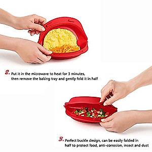 WINGSIGHT Silicone Omelette Maker Non Stick Foldable Microwave Egg Roll Baking Pan Omelet Tool,Quick and Easy 2 in 1 Silicone Omelet Tool Breakfast Set (1 pack)