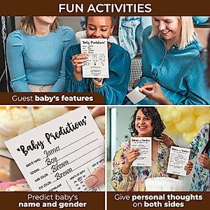 STOFINITY Baby Prediction Cards - Baby Shower Advice Cards for Parents To Be, Advice and Wishes Cards Baby Shower Game, Baby Predictions Box Guessing Activities Baby Shower Decorations (5x7)