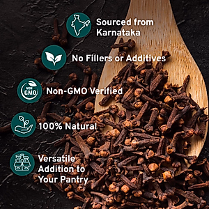 SPICE TRAIN, Handpicked Cloves Whole (10oz) Premium Cloves from India in Resealable Zip Lock Pouch | Perfect for Cooking, Smoothies, Pomander Balls & Tea