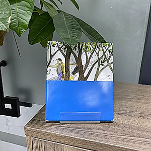 Jsdoin 6 Pack Display Stand with Ledge, Clear Acrylic Book Stand Picture Holder Tablet Holder for Displaying Pictures, Books, Music Sheets, Notebooks, Artworks, Cds etc (Large)