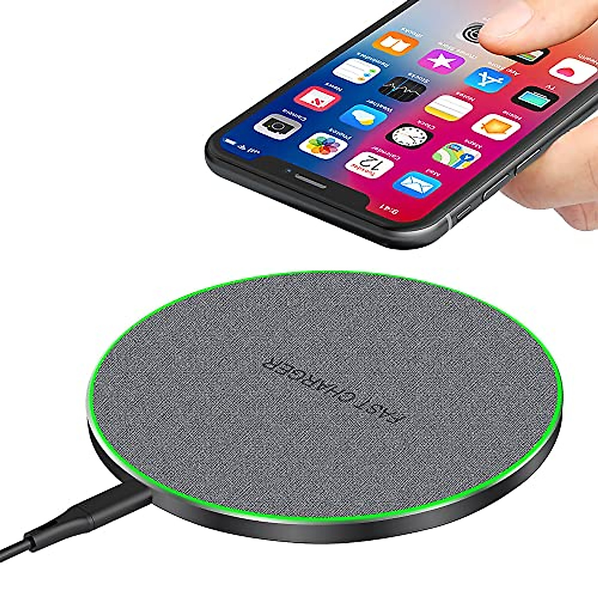 2022 Wireless Charger, Qi 20W Max Fast Charging Pad Compatible with Samsung Galaxy S22/S22 Ultra/S21/S20 fe,Google Pixel,LG,iPhone 13/12(No AC Adapter