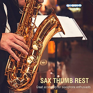2pcs Saxophone Thumb Rest, Rubber Sax Gel Cushion Pad, Instruments Accessories