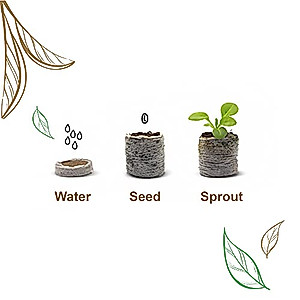 Eartheasy 42mm Peat Pellets with Seed Packet – Biodegradable Seed Starter Soil Pods Perfect for Your Indoor Garden, Vertical Garden Planter, Raised Garden Boxes and Seed Starter Trays (200 Pack)