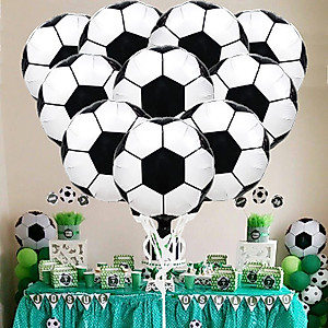 Tellpet Soccer Balloons Party Decorations, 10 Pcs Soccer Birthday Party Supplies, 2022 World Cup Decorations, Black and White