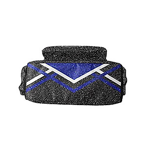 XOZOTY Black Blue Cheer Cheerleader Backpack Personalized Name Bag Bookbags Daypack for Kids Adult