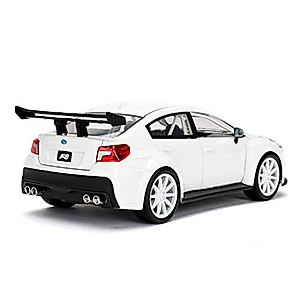Jada Toys Fast & Furious 1:24 Mr. Little Nobody's Subaru WRX STI Die-cast Car, Toys for Kids and Adults, White (98296)