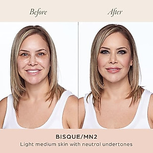 PÜR MINERALS 4-in-1 Love Your Selfie Longwear Foundation & Concealer, Full Coverage Liquid Foundation, Hydrating Formula, Cruelty Free