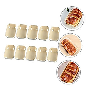 Hemoton 10pcs Wooden Toast Box Disposable Baking Pan Donut Mold Tray Mold Paper Bread Pan Toast Baking Pans Rectangular Bread Pan Western Dessert Mold Durable Cake Molds Oven Bakeware Food