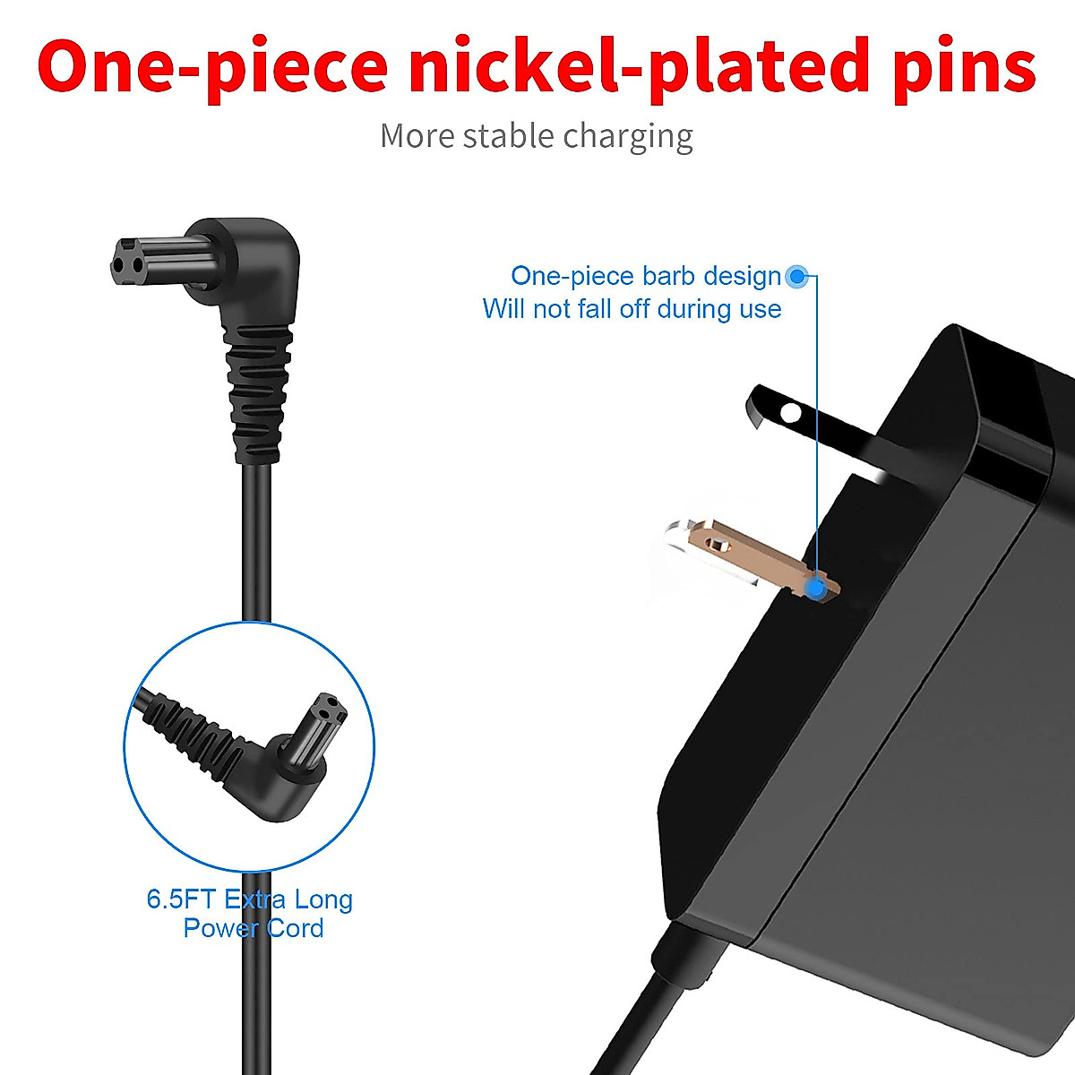 MEROM for Black and Decker Charger LI200 LI3100 BDCS40G BDCS20C GSL35 Cordless Screwdriver Replacement Black+Decker 9V Charger Cord for # 90593303 90593303-01