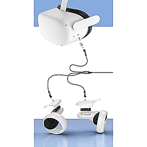 LIZZOT Magnetic Controllers Charging Cable for, Charging Dock Kit with 2 Batteries,Battery Cover,Charger Cable