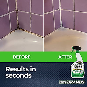 RMR - Tub and Tile Cleaner, Mold & Mildew Stain Remover, Industrial-Strength, No-Scrub Foam Cleaner, Modern Orchard Scent, 32 Fl Oz