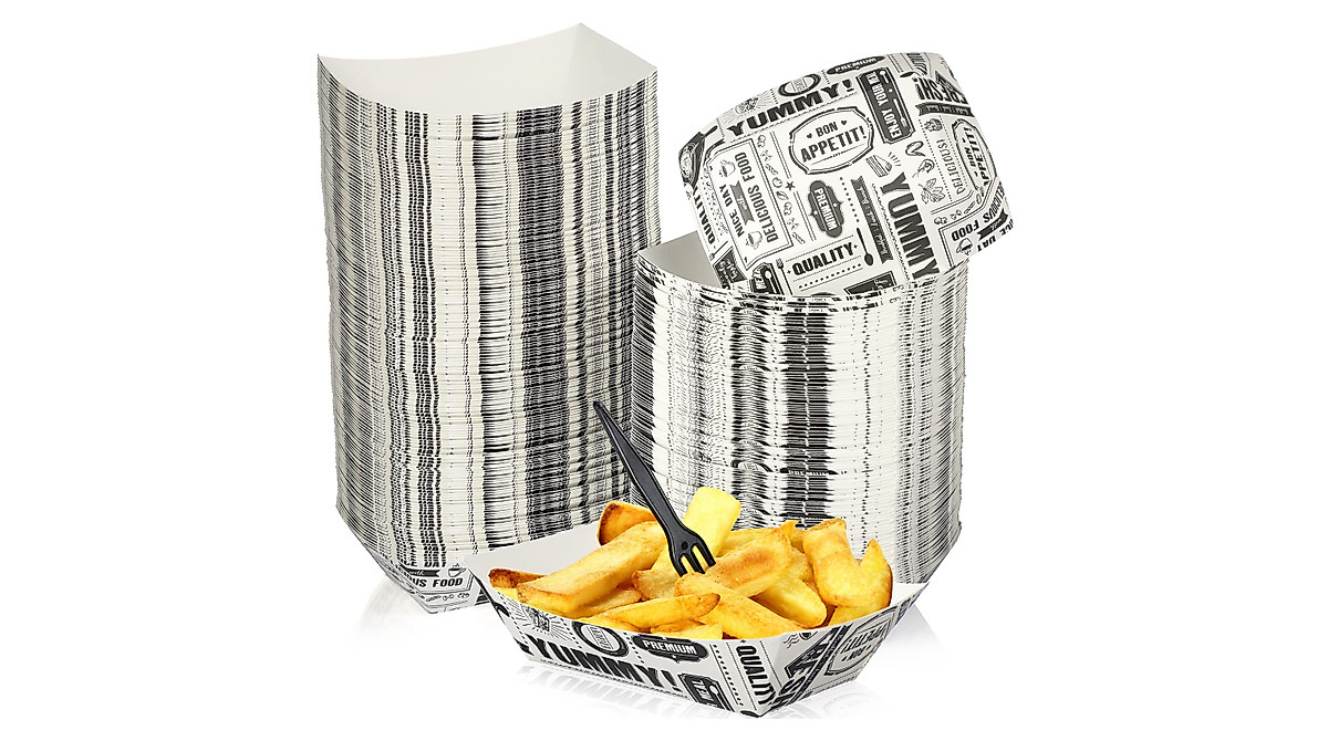 500 PCS Disposable Paper Food Boats for Events