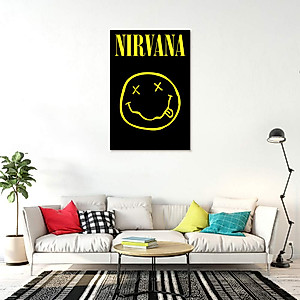 Nirvana - Smiley Face 24x36 Poster Band Album Art Black