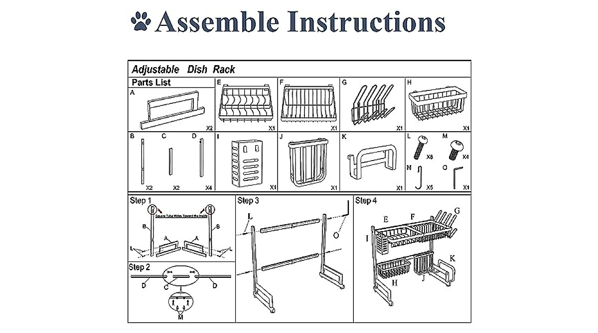 Adjustable Over The Sink Dish Drying Rack for Kitchen