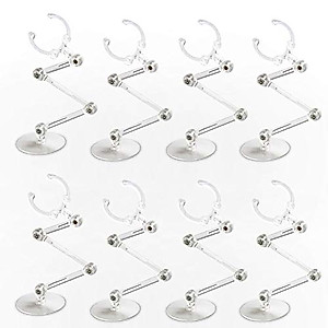 Linhoo Action Figure Stand, 8pcs Action Figure Display Compatible with HG RG SD SHF Gundam Stand 1/144 with Screwdriver