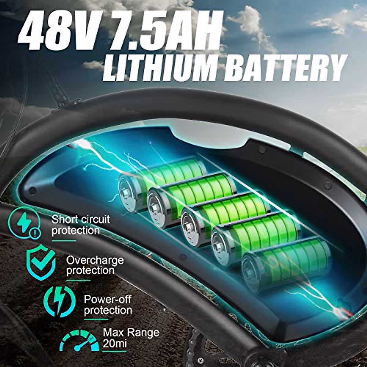 ANCHEER 500W Electric Bike Electric Commuter Bike, APP Control Folding Ebike 14'' Electric Bicycle, 20MPH Adults/Teens City Ebike and 48V 7.5Ah Battery