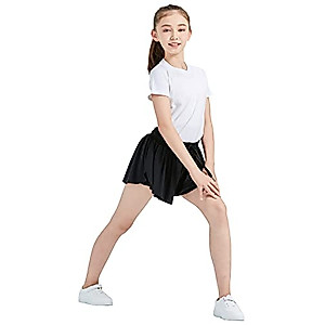 Flowy Girls Shorts Gym Yoga Athletic Workout Running Teens Cheer Dance Women Cute Tennis Skirt Comfy Lounge Preppy Trendy Clothes Summer(Black White hot Pink,2XS)