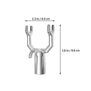 YARNOW 3pcs Clothes Rail Fork Drying Rack Clothes Retractable Clothesline Decorative Ceiling Tiles Clothes Pole Replacement Forks Closet Reach Stick Head Retractable Clothes Rack Props