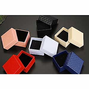 15pcs carboard jewellery gift boxes, earring boxes Necklace Ring mixed Boxes Jewelry Storage Gift Packaging Box for Anniversary Wedding Birthday Christmas gift box (white earrings box)