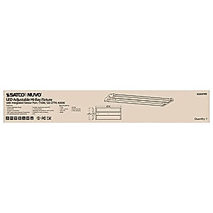 Nuvo 65/641R1 2Ft LED Adjustable Linear High Bay Shop Light, 120-277V, 110W, White