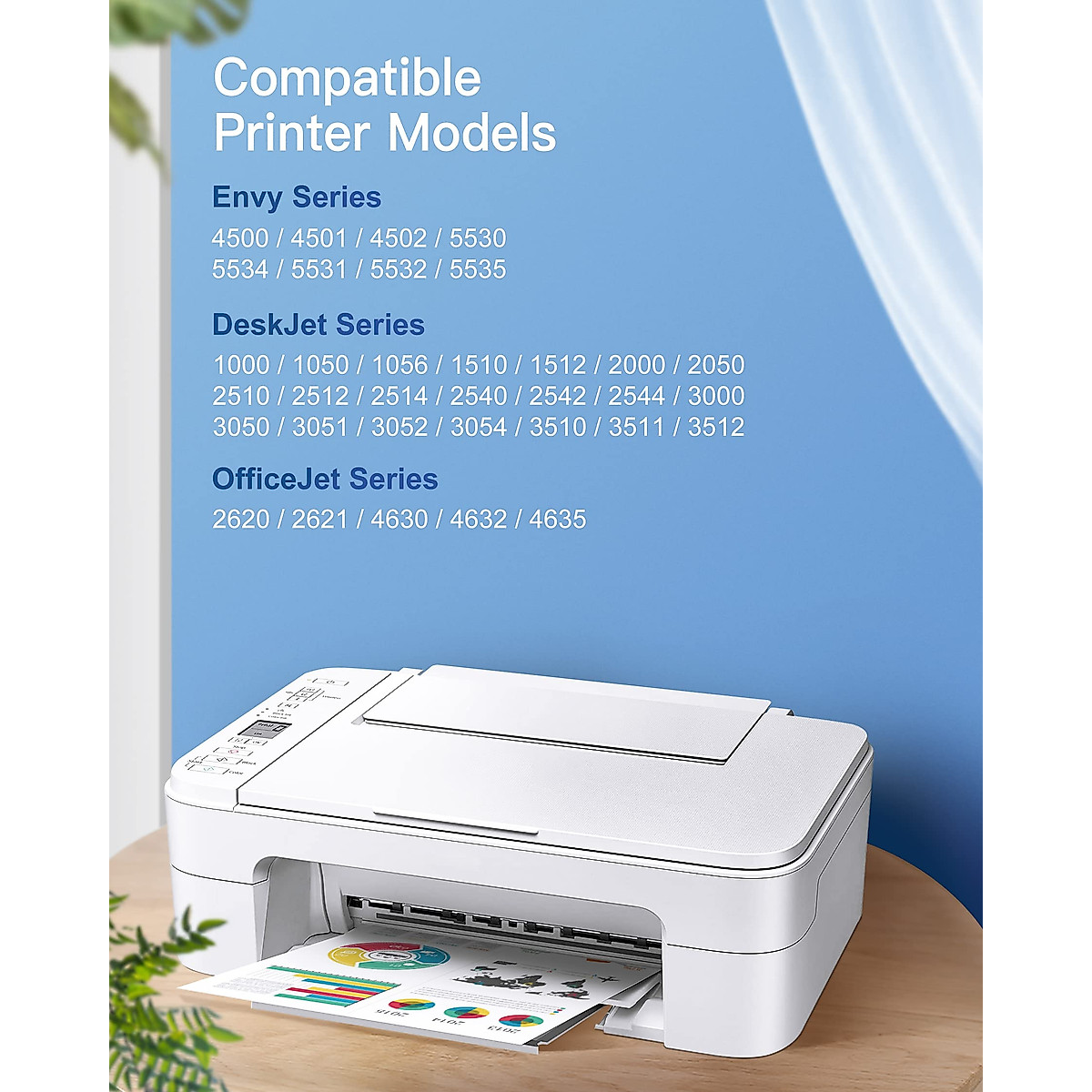 GPC Image Remanufactured Ink Cartridge Replacement for HP 61XL 61 XL Compatible with Envy 4500 5530 4502 Officejet 4630 4632 4635 Deskjet 2540 1000 3050 Printer Tray(1 Black 1 Tri-Color)