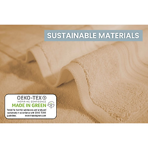 Bennett & Shea Home 4-Piece Luxury Bath Towels, Odor Resistant, 27 x 54 Premium Towels for Bathroom, Highly Absorbent and Quick Dry Bath Towels, Extra Soft Towel Set, (Shifting Sand)