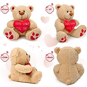 Valentines Day Gifts Teddy Bear Stuffed Animals Plush Bear & Heart,Birthday Gifts for Her Women Girlfriend Wife Mom Kids Friends Christmas Valentin's Day Mother's Day Wedding Anniversary