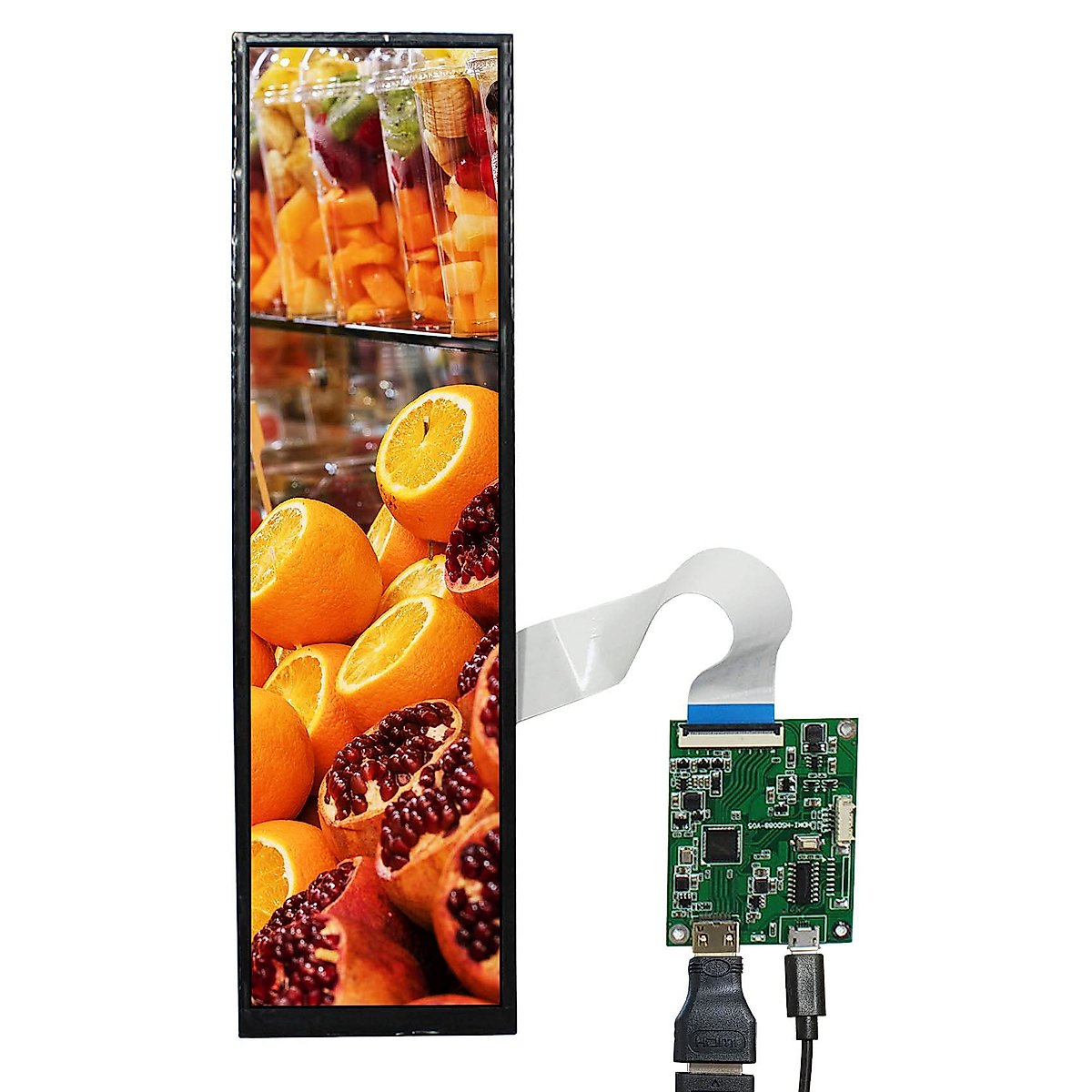 VSDISPLAY 8.8" 8.8 Inch 1920X480 LCD Screen HSD088IPW1-A00 with HD-MI to Mipi LCD Controller Board VS-HSD088