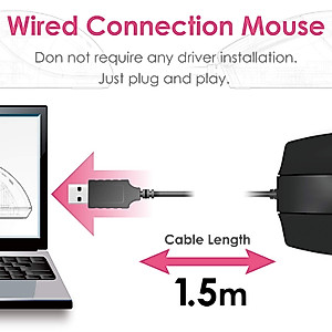 ELECOM -Japan Brand- Wired Connection, Basic 3D-CAD Mouse, No Scroll Wheel, 3 Button Computer Mouse with Smooth Optical Tracking, Blue LED, 600/1200 DPI, for Windows/Mac (M-CAD01UBBK)
