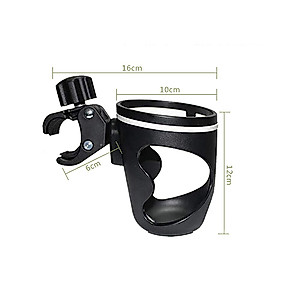 Universal Cup Holder, Twoworld 360 Degree Rotation Stroller Bottle Holders, Free Hanging Direction Cup Holder for Stroller, Bicycle, Wheelchair, Motorcycle 2 Pack