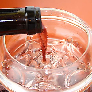 ALEVMOOM 6 Shot Glass Dispenser and Holder,Shots Dispenser for Filling Liquids,Multiple 6 Shot Dispenser,Bar Shot Dispenser,Cocktail Dispenser,Carrier Liquor Dispenser Drink Tool with Brush