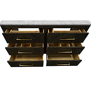 Kitchen Bath Collection Avery 60-inch Double Bathroom Vanity (Carrara/Dark Oak): includes Dark Oak Cabinet with Stunning Carrara Marble Countertop and White Ceramic Sinks