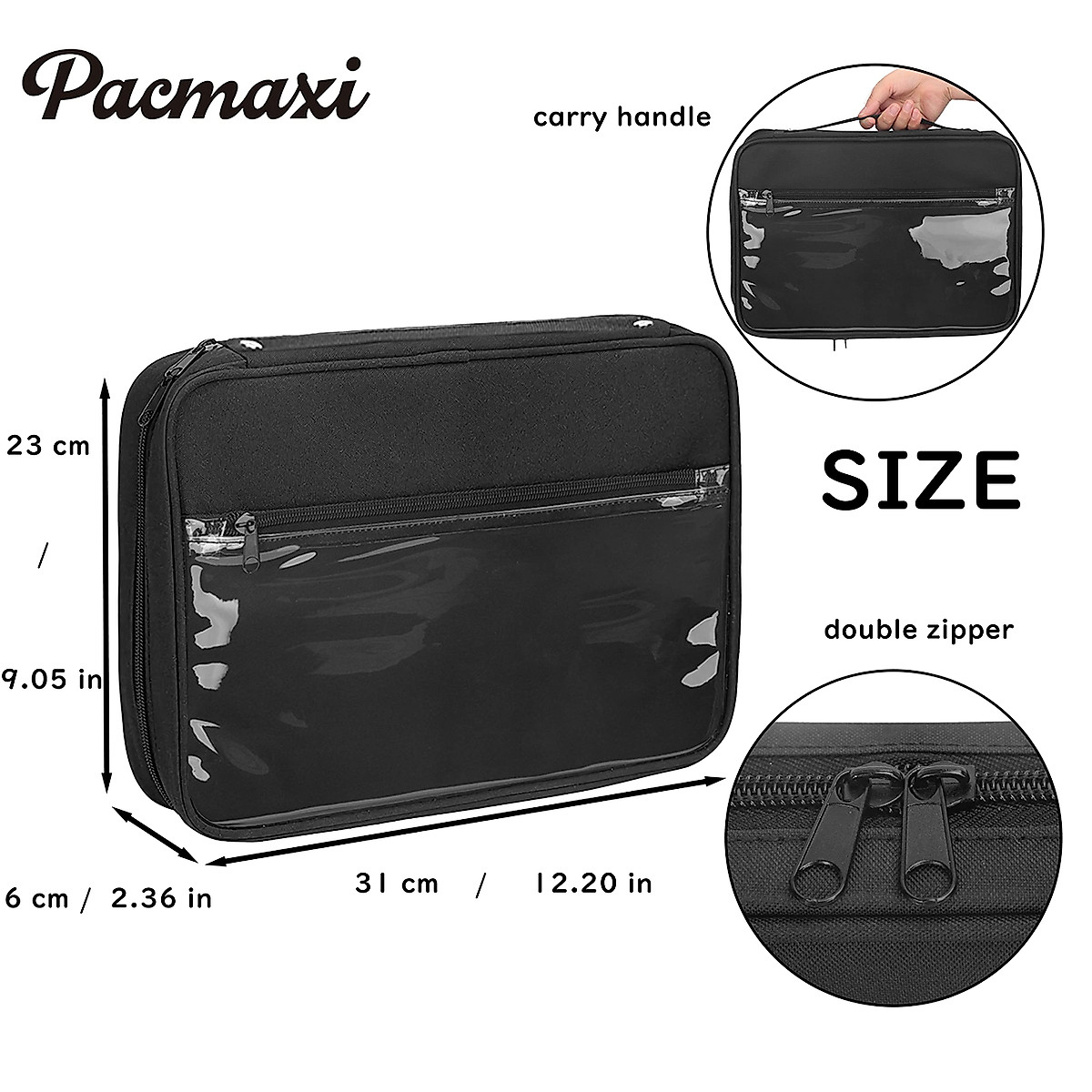 Enamel Pin Display Pages Pin Carrying Case, Pins Collection Storage Organizer Case, Travel Brooch Pin Display Bag with 6 Binder(Pins Not Included)