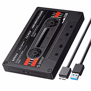 ORICO 2.5'' Hard Drive Enclosure SATA to USB3.0 DIY Sticker External HDD Enclosure for 7/9.5mm HDD SSD, Portable Hard Drive Case with UASP Max 6TB Compatible with Xbox, PS4, Samsung, WD, Seagate