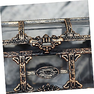 HOLIDYOYO 3 Pcs Pirate Treasure Chest Pirate Treasure Chest for Childrens Toys Children Toys Antique Jewelry Box Storage Plastic Treasure Chest Treasure Chest Box Toy Box Treasure Box