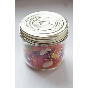 Le Parfait Familia Wiss Terrine Wide Mouth French Glass Jar w/Airtight 2-Piece System Gold Lids | Ideal for Canning, Food Storage, Meal Prep, Cake Jar & DIY Crafts | 24oz Pint/Half (Single Jar) 750ml