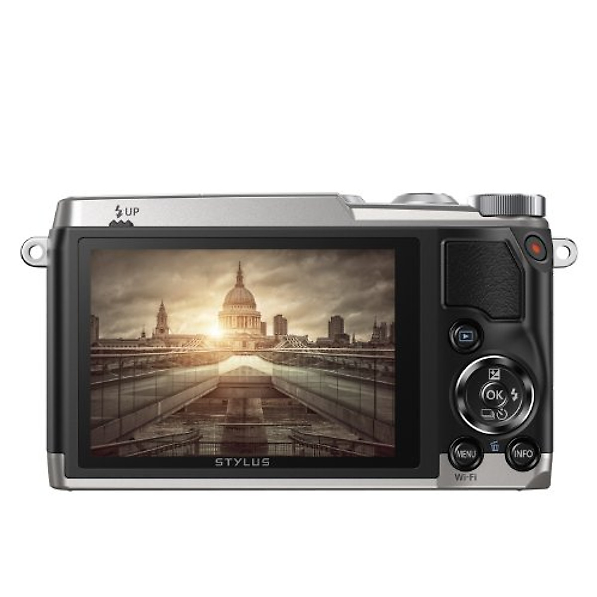 Olympus SH-1 16 MP Digital Camera (Silver) - International Version (No Warranty)