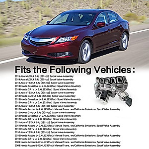 Aumzong Engine Variable Valve Timing VVT Solenoid With Sensor with Gasket,Compatible with 3.0L 3.5L Honda Accord,Odyssey,pilot,Replace 918-078 15810-RKB-J01