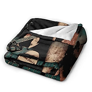 DVesaldez American Dimebag Musician Darrell Blankets Beach Blanket,Unique Plush Fuzzy Blankets and Throws for All Seasons, Beach Blanket Air Conditioning Blanket 80"X60"