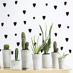 The Boho Design Vieli Arte Filled Triangles Hand Drawn. Wall Vinyl Sticker Decal Decor Nursery 67 psc. Adhesive Tribal Triangle for Kids Baby Bedroom Decoration (Black)