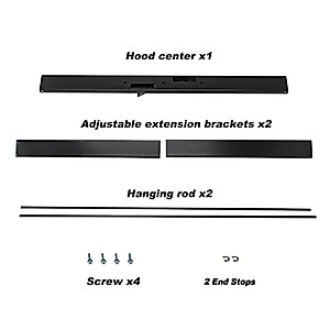 Stanbroil Adjustable Rod and Valance Kit for Fireplace Spark Screens