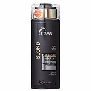 TRUSS Blond Conditioner - Violet Purple Conditioner For Blonde, Bleached & Gray Hair - Color Protection, Hydrating, Restores Elasticity, Neutralizes Brassiness, Yellow, & Orange Tones