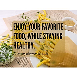 Aromasong Low Sodium Sea Salt 100% Natural Fine Grain Dead Sea Potassium Chloride with Dead Sea Salt, 39 oz (1106 g)