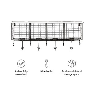 Linon 4-Cubby Wall Shelf, White - AHWE1238W1