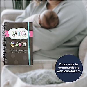 Baby’s Daily Log, Planner and Keepsake Journal- Track Feedings, Sleeping Schedules, Memorable Moments, Milestones by Kahootie Co (Brown)