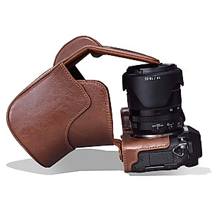 MegaGear MG1960 Ever Ready Genuine Leather Camera Case Compatible with Fujifilm X-S10 - Brown