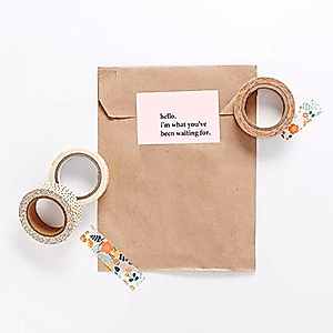 WRAPAHOLIC Hello I'm What You've Been Waiting for Stickers - Pink Business Thank You Stickers, Shipping Stickers - 2 x 3.2 Inch 350 Total Labels