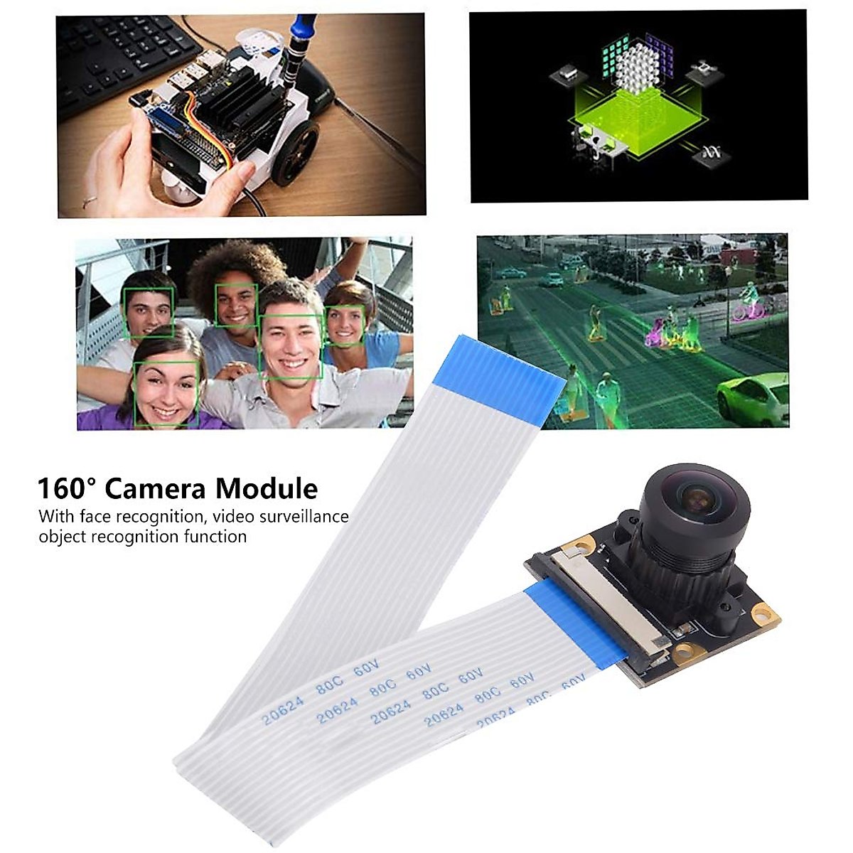 Oumefar 8MP IMX219 Auto Focus Camera Module 3280x2464 160¡ã Camera Module Support Night Viewing Face Recognition