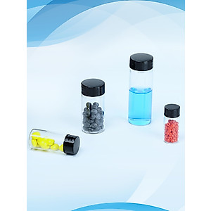 30ml Clear Small Glass Vials with Screw Caps, Small Vials for Essential Oil, Leak-Proof Sample Vials with Lids(10pcs)