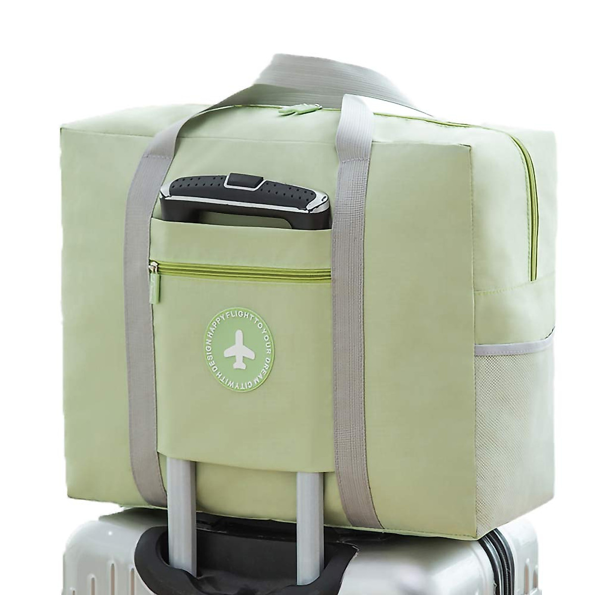 AINAAN Travel Foldable Bag & Portable Duffel for Women, Men& Kids - Waterproof Lightweight Carry On Luggage (Green)